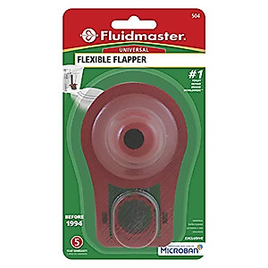Fluidmaster 504 2-Inch Universal Chlorine Resistant, Long Lasting Flexible Frame Toilet Flapper , Red