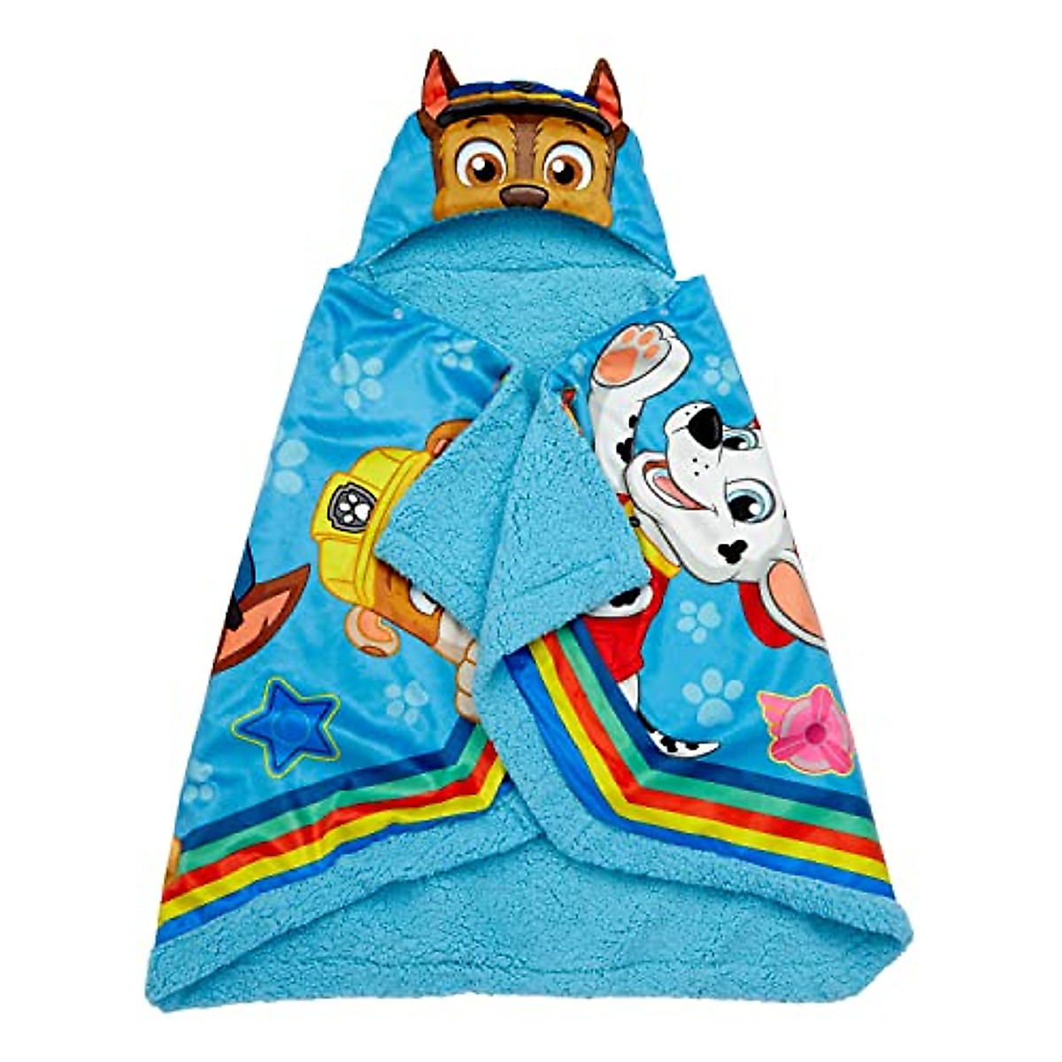 Franco Paw Patrol Kids Bedding Plush Snuggle Wrap Hooded Blanket, 31" x 54", (Official) Nickelodeon Product