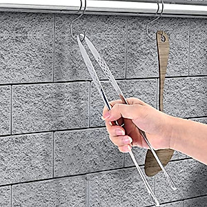 4 Pack 18/10(304) Stainless Steel Grill Tongs Korean Japanese Barbecue Tongs Kitchen Food Tongs Tweezers Cooking Clamp (9.5inch)