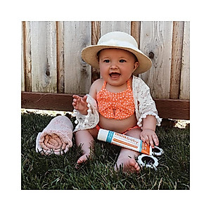 Thinkbaby SPF 50+ Baby Sunscreen – Safe, Natural Sunblock for Babies - Water Resistant Sun Cream – Broad Spectrum UVA/UVB Sun Protection – Vegan Mineral Sun Lotion, 3 Oz.