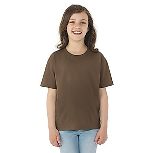 Fruit of the Loom Youth 5 oz. HD Cotton™ T-Shirt S CHOCOLATE