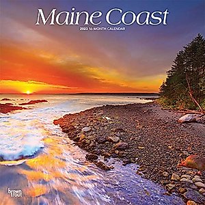 Maine Coast | 2023 12 x 24 Inch Monthly Square Wall Calendar | BrownTrout | USA United States of America Northeast State Ocean Sea Nature