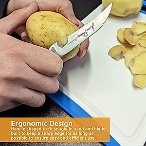 Jean-Patrique Curved Peeling Knife, Bird Beak Paring Knife, Small Kitchen Paring Knife for Peeling Fruit and Vegetables - Chopaholic