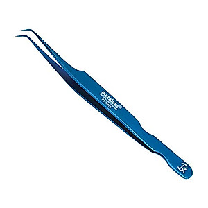 6PCS Eyelash Extension Tweezers Sets Made of Japanese Stainless Steel (Glitter Blue Rexion Pouch)