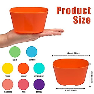 Klickpick Home 15 ounce Bowls Set Of 16 Kids colorful Snack Bowls set Toddlers Cereal Bowl Set Children Bowl Kid Microwave Dishwasher Safe BPA Free Bowls - 8 Colors