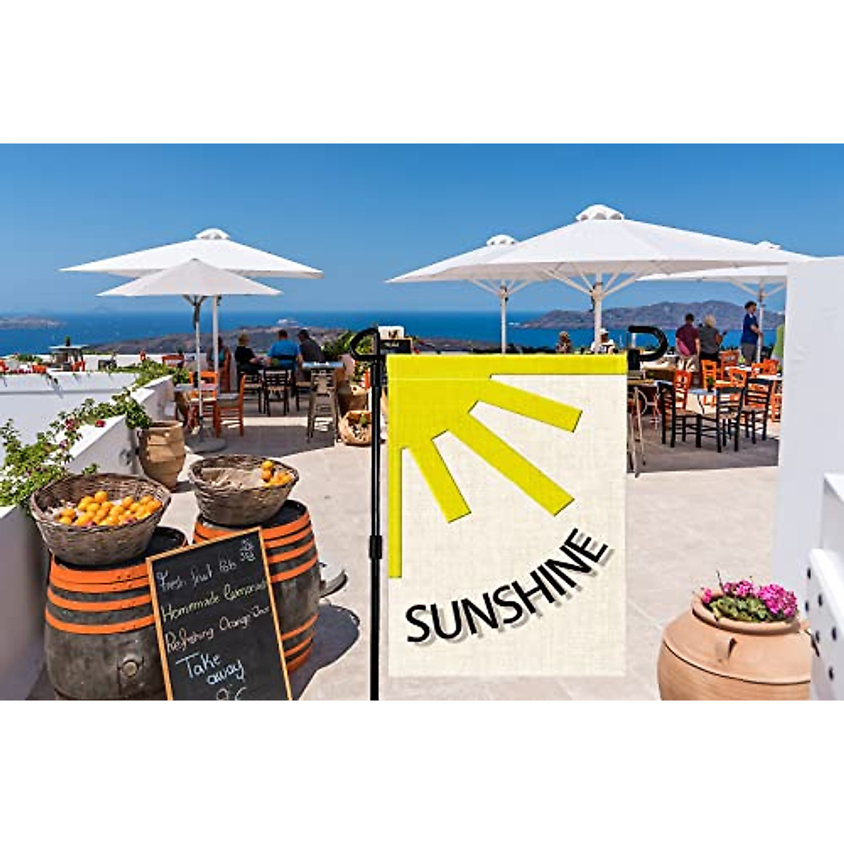 Summer Garden Flags, 18" X 12" Linen Double-sided Printing Summer Sunflowers Courtyard Decoration Flag, Small Garden Flag is Suitable for Outdoor Courtyard and Home Holiday Decoration