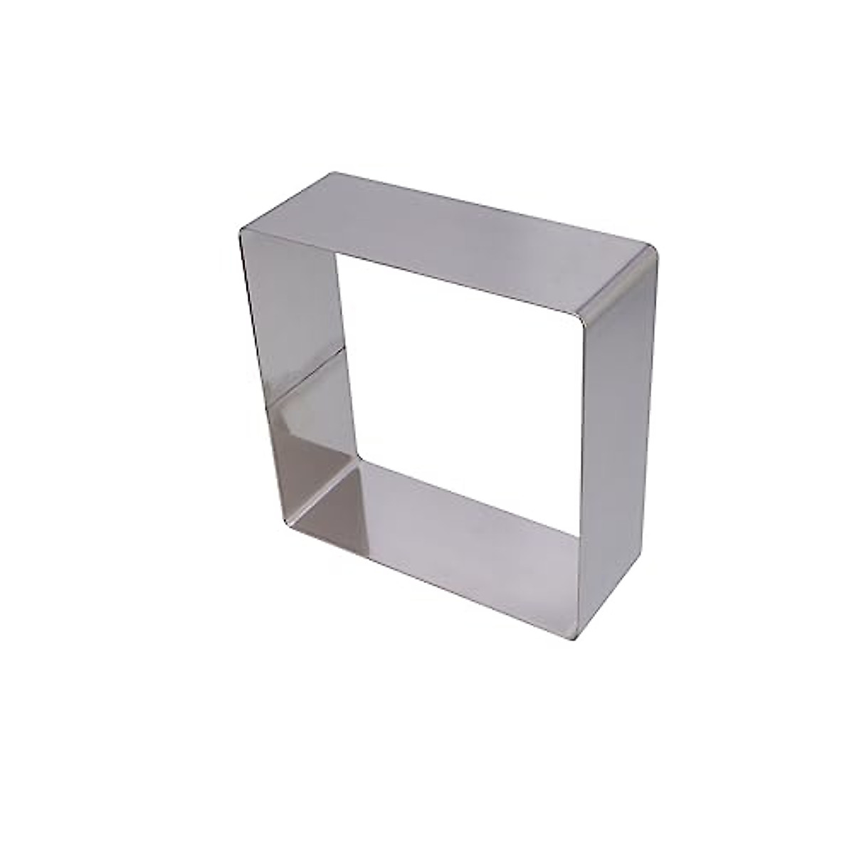 Abaodam 2pcs round silicone molds mini funnels square cupcake pans suit mini cake pans baking tools Stainless Steel Cake cookie mousse bakeware pancakes cake mold appetizer box