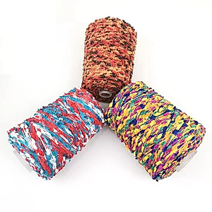 50G/Ball Dyed Toothbrush Wool Yarn Warm Soft Velvet Handmade Characteristic Thread Pompom Fancy Crochet Yarn (Color : Black White)