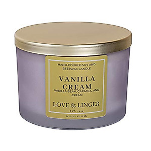 Vanilla Bean Candle | Vanilla Scented Candle | Luxury Soy & Beeswax Candles for Home | 16 oz. Large Jar Candle | Holiday Candles | Warm Vanilla Candle