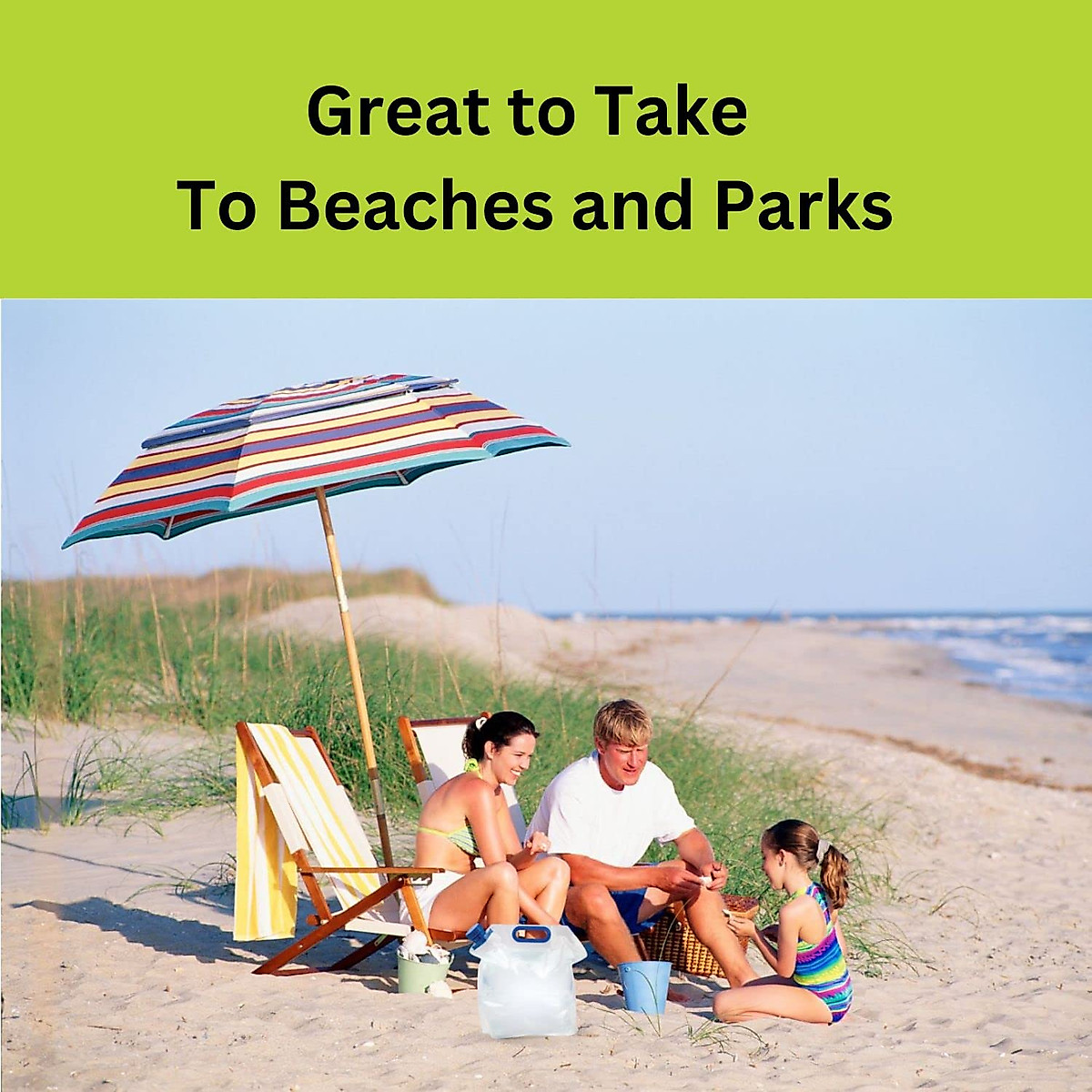 Camping Water Container - 2 Gallon Collapsible Water Container, Water Bags for Camping, Reusable, Emergency Water Jug, Space-Saving, Perfect for Home, Travel, Survival - Portable Water Container