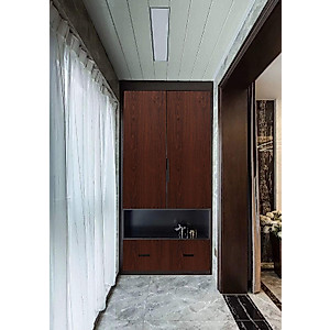 CiCiwind Red Brown Wood Peel and Stick Wallpaper Wood Grain Contact Paper Self Adhesive Film Removable Textured Wood Panel Decorative Wall Covering Faux Vinyl Cabinet Countertop 78.7”x17.7”