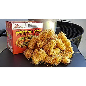 BBQ Dragon Egg Fire Starter-32 Pack Fire Starters for Fireplace-Ultra Fast, Long Lasting Charcoal Starter-Waterproof, Natural Fire Starters for Wood Stove, Campfire, Fire Pit, Charcoal Grill, Fatwood