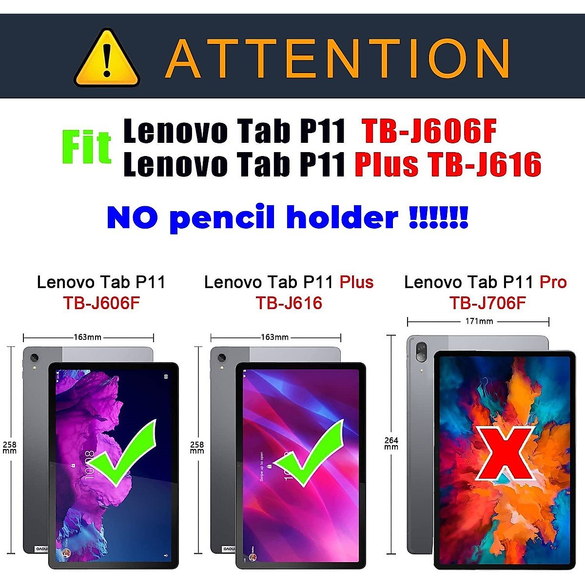 Touchpad Keyboard Case For Lenovo Tab P11 / Lenovo P11 Plus Case, Detachable Bluetooth Trackpad Keyboard Case for (Model: TB-J606F TB-J606X TB-J616F) (For Lenovo Tab P11 / Lenovo P11 Plus, Black)