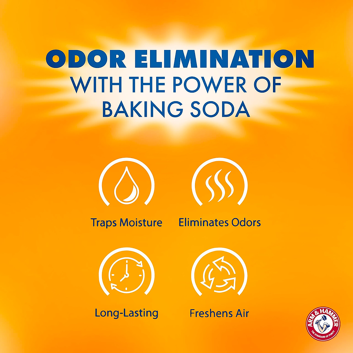 Arm & Hammer Hanging Moisture Absorber and Odor Eliminator, 16.1 oz., 6 Pack, Clean Burst, Moisture Absorbers for Closet and Small Rooms, Long-Lasting Freshness