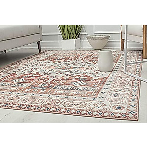 Rugs America Gallagher Collection GL60A Sangria Koti Transitional Vintage Area Rug 8' x 10'