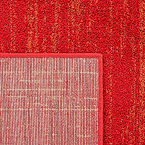 SAFAVIEH Adirondack Collection Area Rug - 8' x 10', Red & Grey, Modern Ombre Design, Non-Shedding & Easy Care, Ideal for High Traffic Areas in Living Room, Bedroom (ADR113Q)