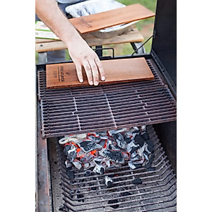 Fire & Flavor FFPD110, Cedar Planked Salmon, Sustainably Sourced & Certified, 2-Pack, 11 inch, 15 inch, Brown