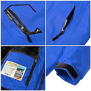 MANSDOUR Men's Ski Jacket Warm Winter Coat Outdoor Snowboard Jacket Windproof Snow Rain Coat Waterproof Fleece Mountain Windbreaker Hooded Coat Casual Skating Skiing Hiking Jackets