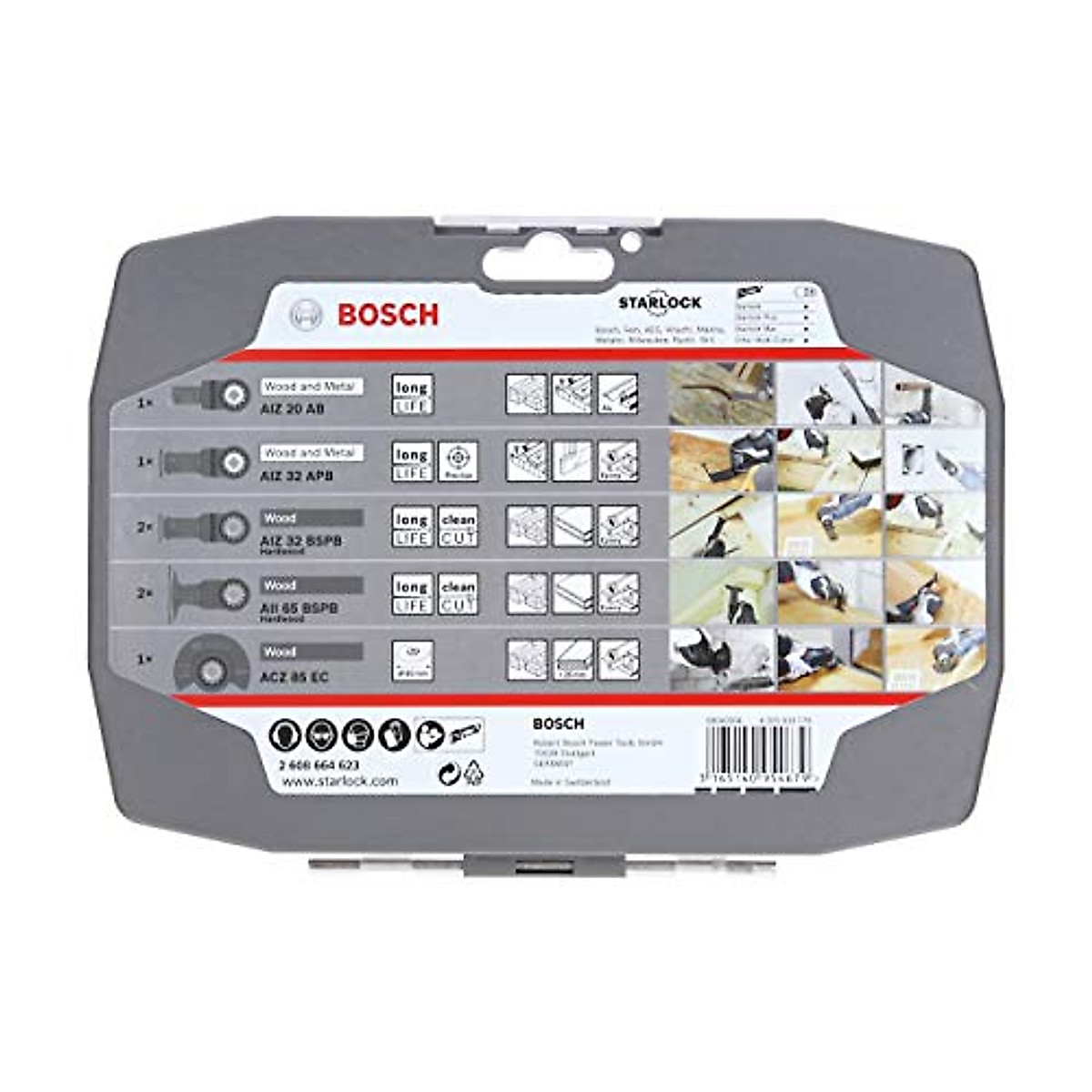 Bosch 2608664623 Starlock Multi Tool Wood Blade Set 7pce