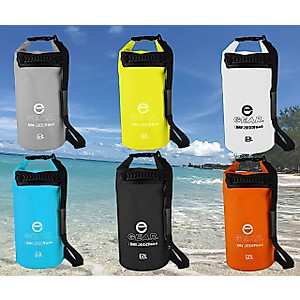 Enthusiast Gear Dry Bag Cooler - Roll Top Insulated Backpack – Portable, Collapsible, Waterproof with Padded Shoulder Strap - Perfect for Kayaking Fishing Beach Hiking -15L (White)