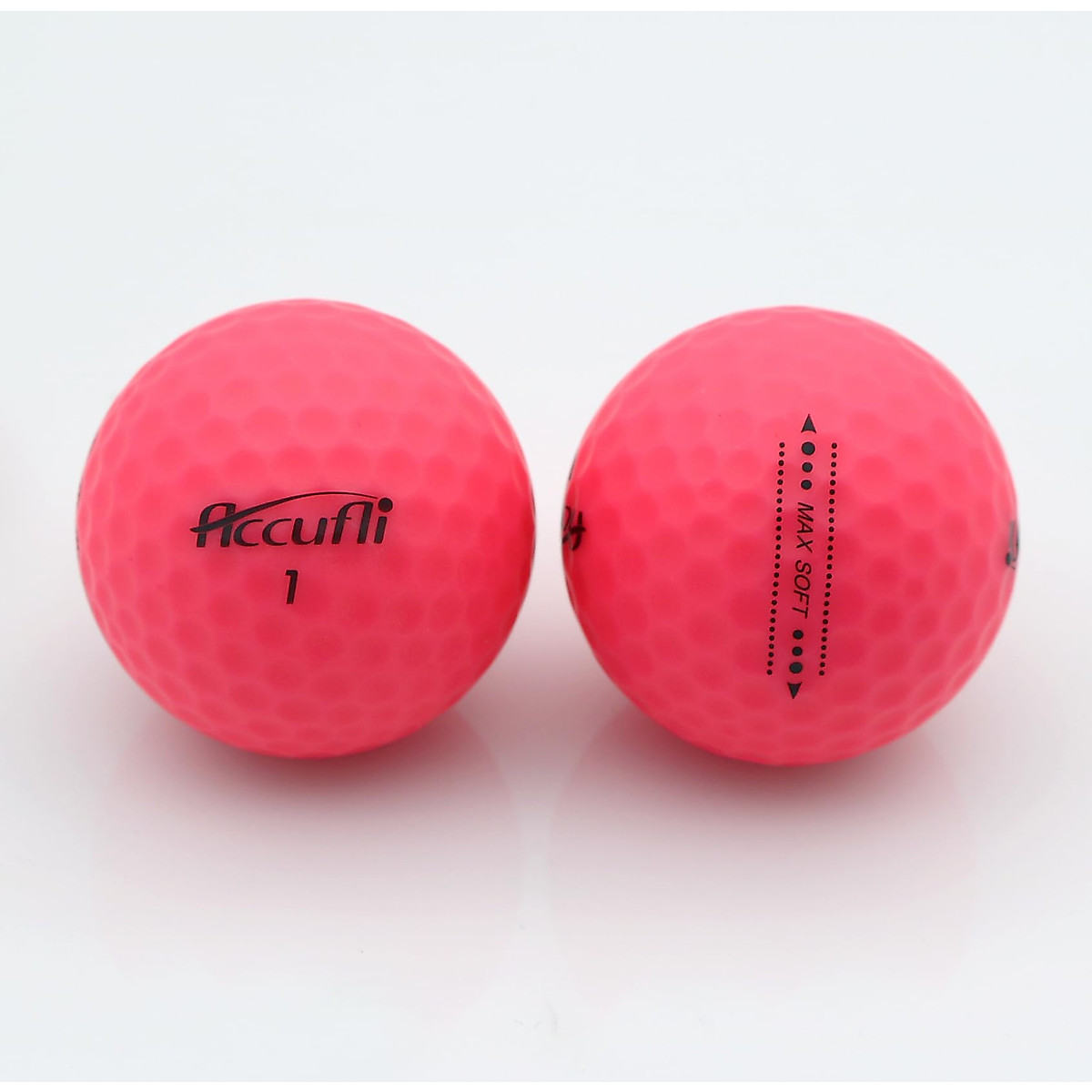ACCUFLI Max Soft Golf Balls (Matte Pink 12PK)