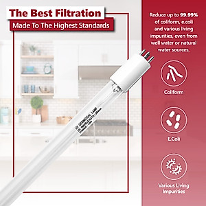Express Water Ultraviolet Bulb UV Light – 10” UV-C Bulb – for Under Sink and Reverse Osmosis UV Water Filtration Systems – 1 GPM