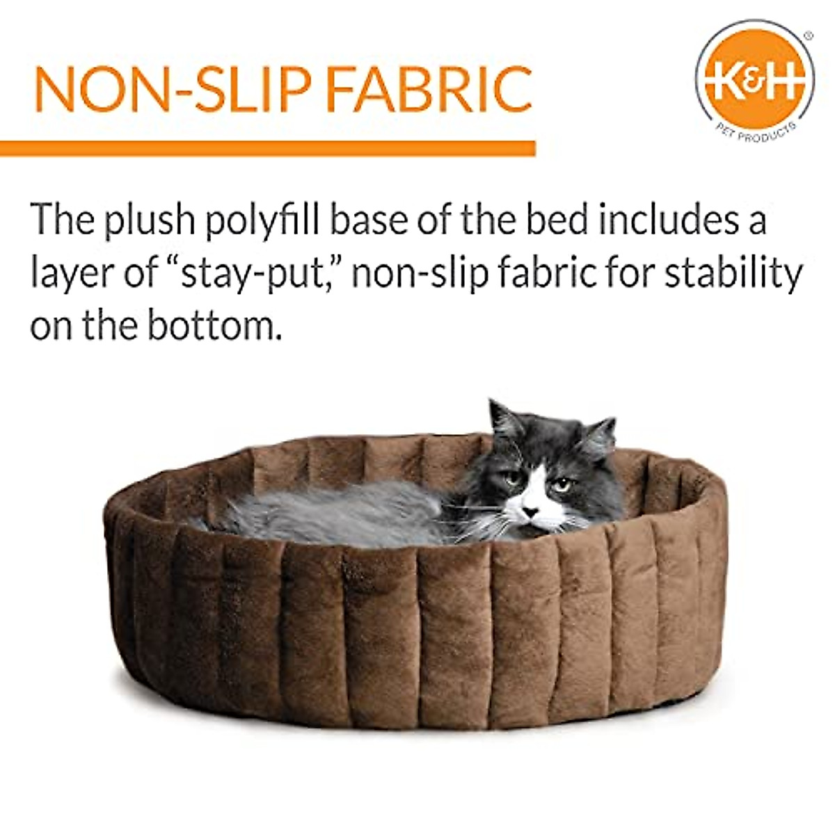 K&H Pet Products Lazy Cup Machine Washable Pet Bed For Cats or Dogs Large 20 Inches