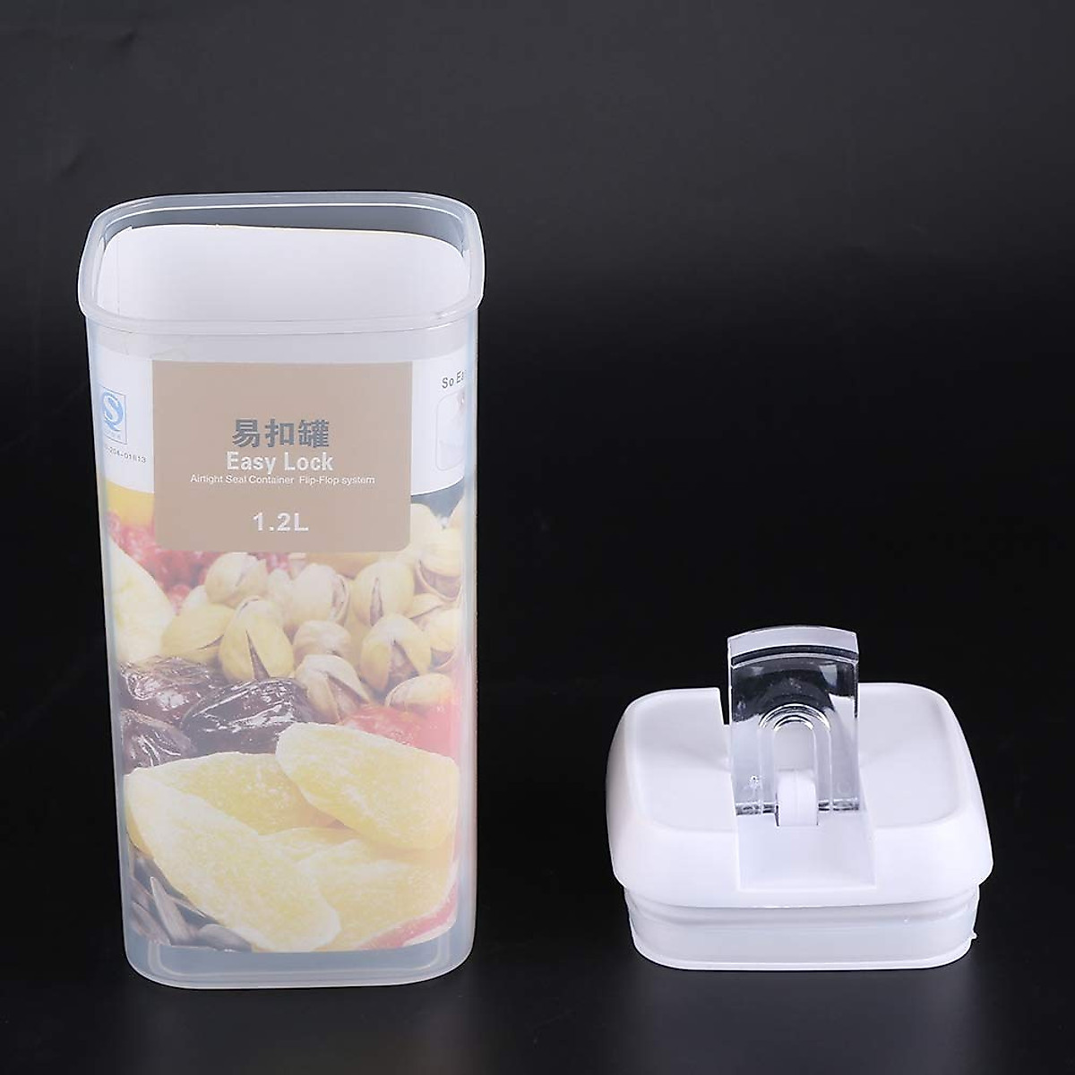 Food storage containers with lids airtight, Plastic Cereal Container Cereal Dispensers for Kitchen Organization and Storage(L)