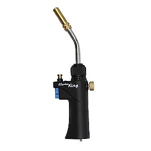 Flame King FK-028CGA High Intensity Propane Torch Head for Soldering, Brazing, Plumbing, Lighting Charcoal/Fire Pits,Compatible with 1LB Cylinders, MAPP, and MAP-PRO