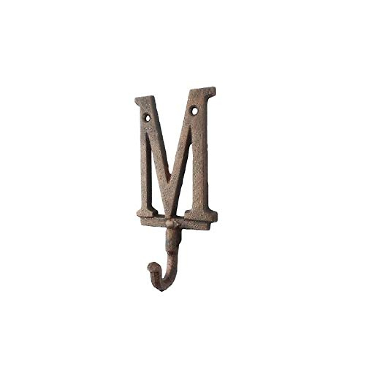 Handcrafted Nautical Decor Rustic Copper Cast Iron Letter M Alphabet Wall Hook 6"