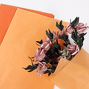 120 Sheet Assorted Orange Thanksgiving Tissue Paper Bulk, 15 x 20 Inch Fall Paper Gift Wrap Tissue Paper Autumn Art Paper Crafts for Harvest Fall Thanksgiving DIY Craft Gift Bags Decorations