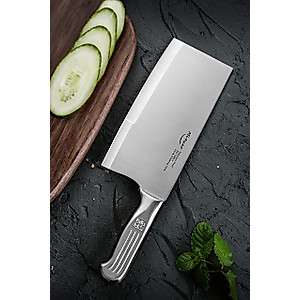 Mituer Meat Cleaver 7 inch Butcher Knife - Stainless Steel Chinese Chef Knife - Cleaver Knife for Restaurants and Home