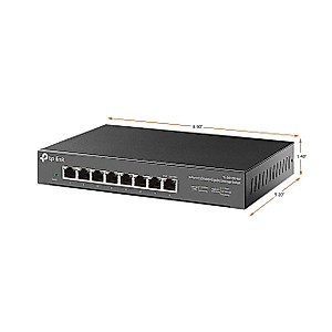 TP-Link TL-SG108-M2 8 Port Multi-Gigabit Unmanaged Network Switch, Ethernet Splitter 2.5G Bandwidth Plug & Play Desktop/Wall-Mount Fanless Metal Design