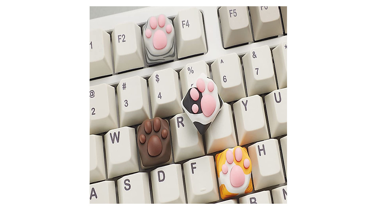 Cute Cat Paw Keycaps for Mechanical Keyboards