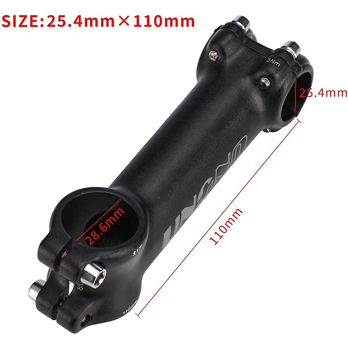 FOMTOR Bike Stem, ± 17 Degree 25.4mm 110mm Bicycle Handlebar Stem, MTB Stem Mountain Bike Stem Riser Handlebar Stem, for Most Road Bike Stem, BMX Stem, Bicycle Stem