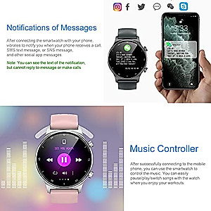 Kimnix Smart Watch, Smartwatch for Men Women IP68 Waterproof Activity Tracker,1.32HD Full Touch Screen Heart Rate Monitor Pedometer Sleep Monitor for Android iOS Phones…