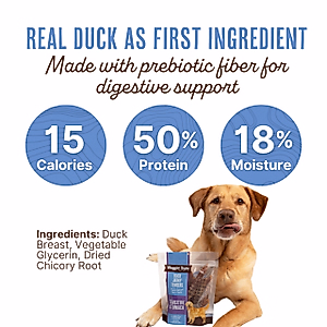 Waggin' Train Duck Jerky Tenders for Sensitive Stomach for Dogs - 12 oz Pouch - Grain Free, High Protein Dog Treat