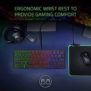 Mechanical Gaming Keyboard,MingSheng USB Wired 60% Compact Keyboard 64 Keys Small Portable Gaming Office Mute RGB Backlit Mechanical Keyboard for PC Gamers