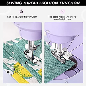 ArtLak Sewing Machines Mini, Portable Sewing Machine for Beginner with 16 Built-in Stitches and Reverse Sewing, Multi-Function Mending Machine Small with Accessory Kit Pedal for Family Children's Day