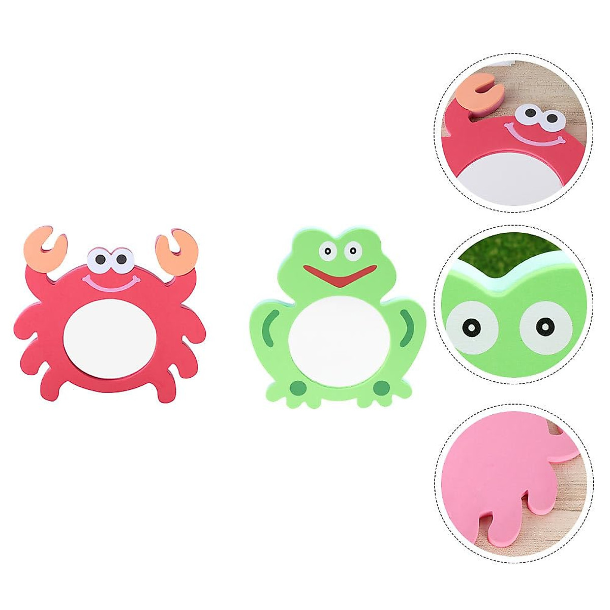 2pcs Mirror Bath Toy Baby Toddler Cartoon Frog Crab Mirror Bathing Plaything Water Toy for Kids Toddler