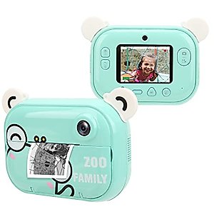 Vbestlife Digital Instant Print Camera, HD 1080P 12MP Camera 2.4'' Screen Digital WiFi Camera Toy with APP Printing, for Kids Children Presents
