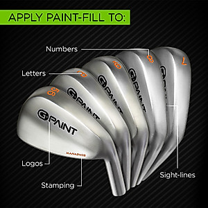 G-Paint Golf Club Paint - Touch Up, Fill in, Customize or Renovate Your Clubs - 4 Pack of 10ml Bottles. Black, White, Red & Blue