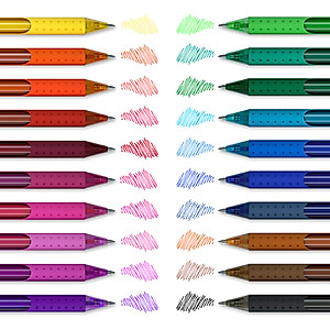 Colored Gel Pens, Shuttle Art 20 Colors Retractable Gel Ink Pens with Grip, Medium Point (0.7mm) Smooth Writing for Adults and Kids Writing Journaling Taking Notes Drawing at School Office Home