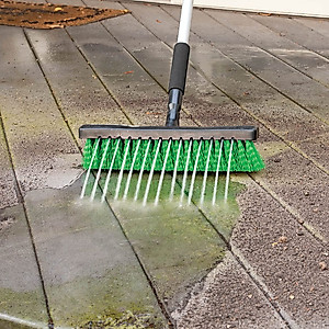 Water Jet Broom, Included Brush for Easy Cleaning, 2 Section Interocking Handle - Measures 48" Long