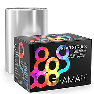 Framar Star Struck Silver Roll Aluminum Foil, Hair Foils For Highlighting, Hair Color - Medium 1600 ft