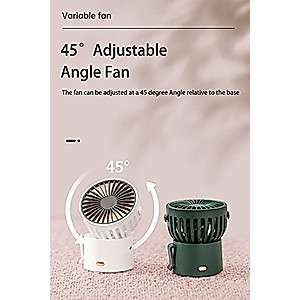Amadething Portable Neck Fan, Desk Fan, Rechargeable Personal Small Fan, Mini Fan, Portable Neck Fan with 3 Wind Speeds (Black)