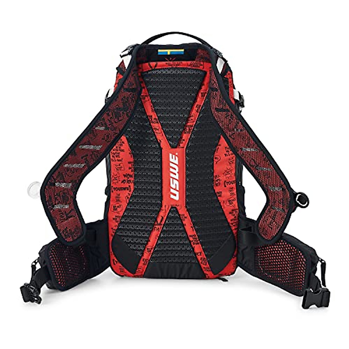 USWE Flow 25L - Backpack with Back Protector, for Bike, Mountainbike, MTB and E-MTB, Black