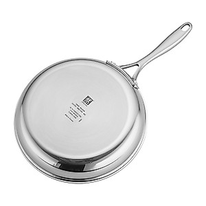 ZWILLING Clad CFX 9.5-inch Stainless Steel Ceramic Nonstick Fry Pan with Lid