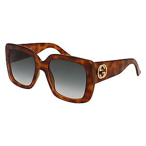 Gucci GG0141S 002 Havana Square Sunglasses, 53-20-140