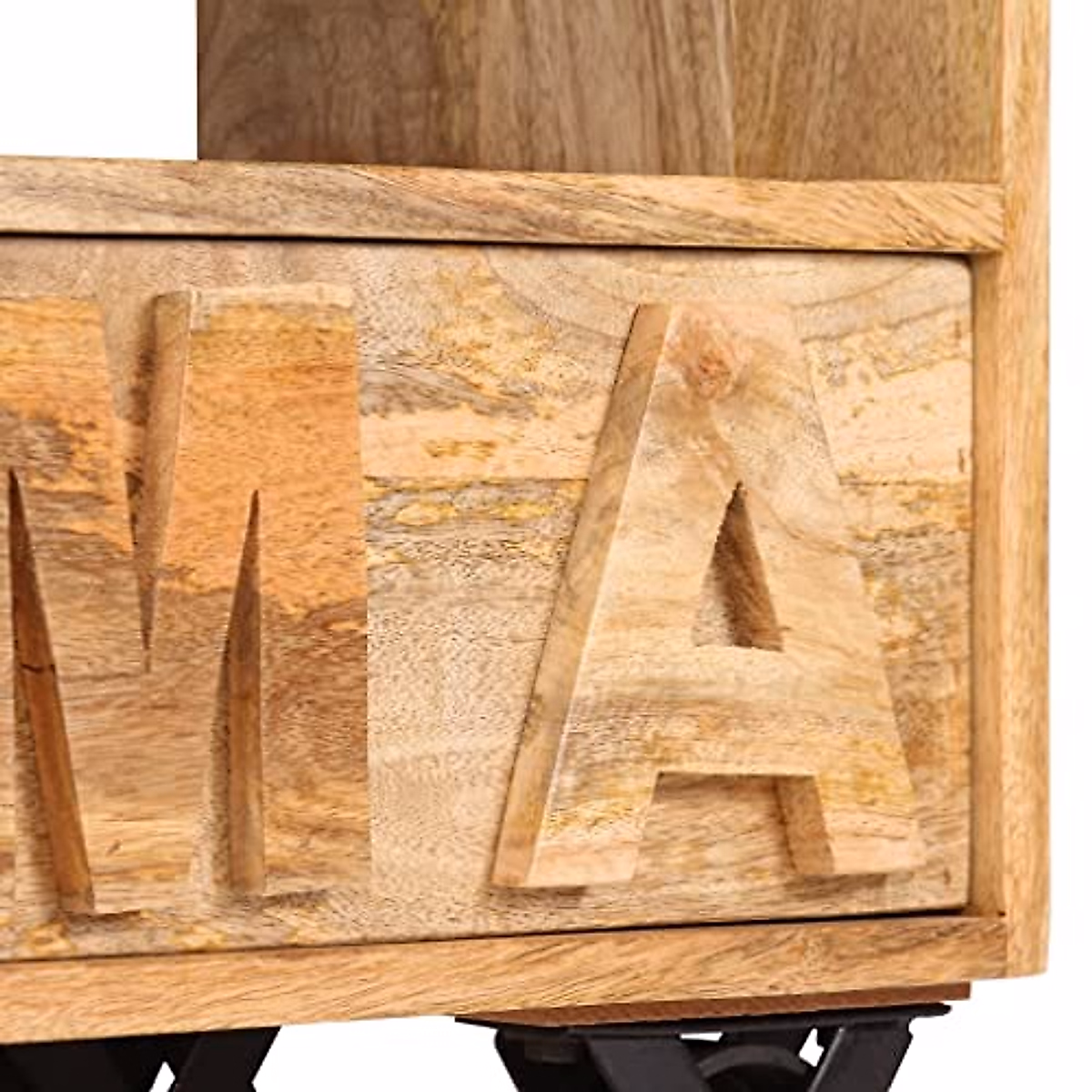 vidaXL TV Stand, TV Unit for Living Room Bedroom, Sideboard with Storage, TV Console Media Cabinet Cupboard, Industrial Style, Solid Mango Wood